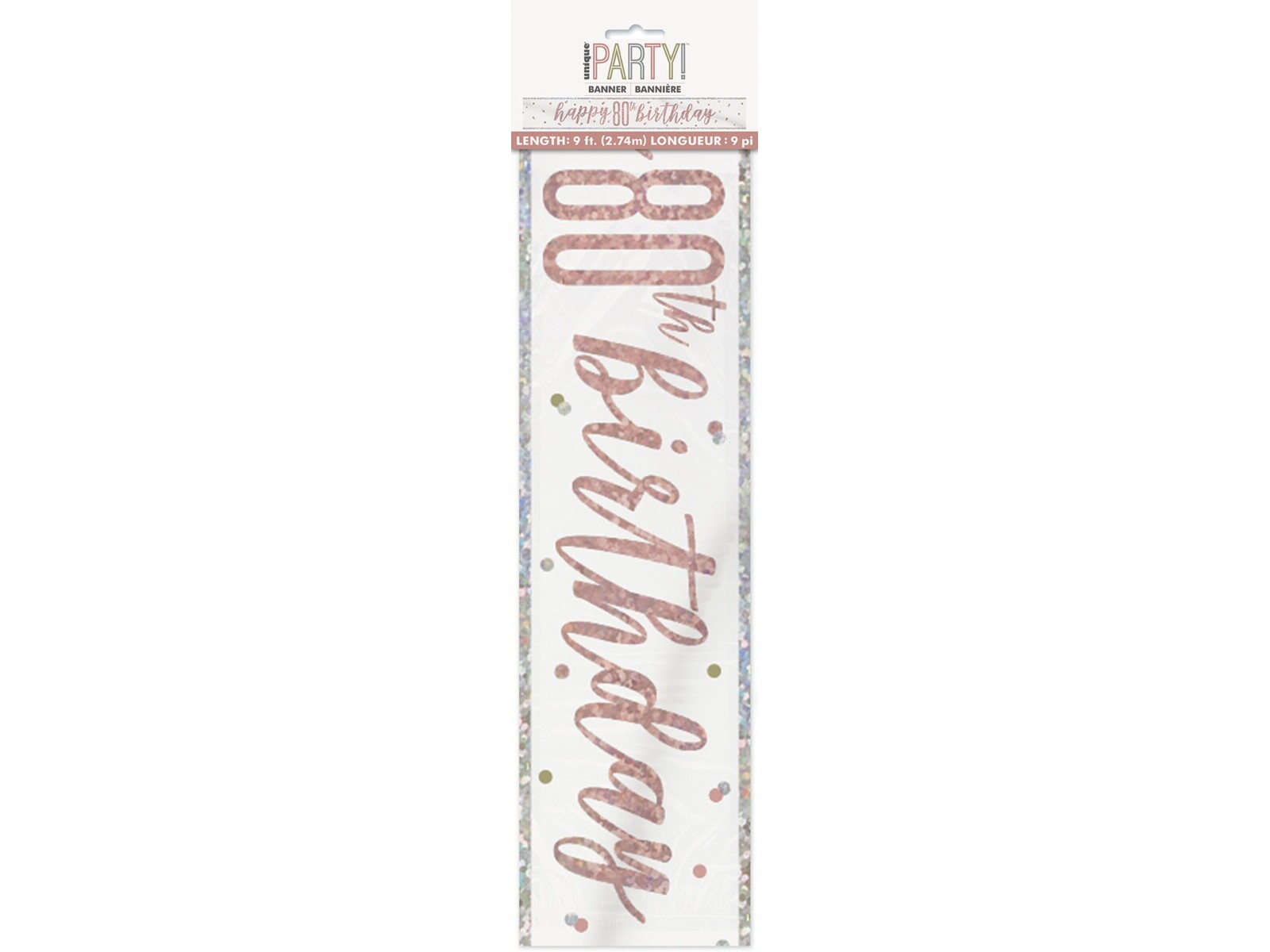 Rose Gold Glitz 80th Banner