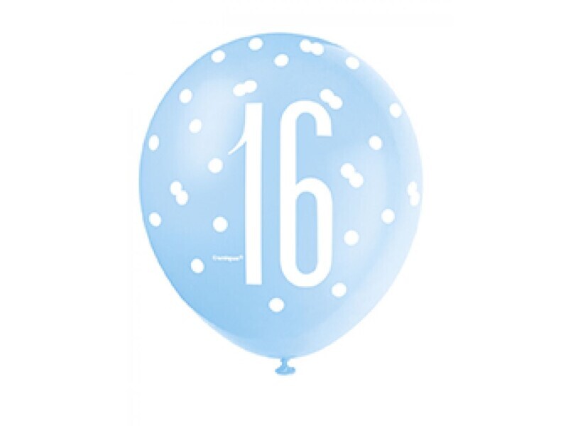 Blue Glitz 16 Balloons