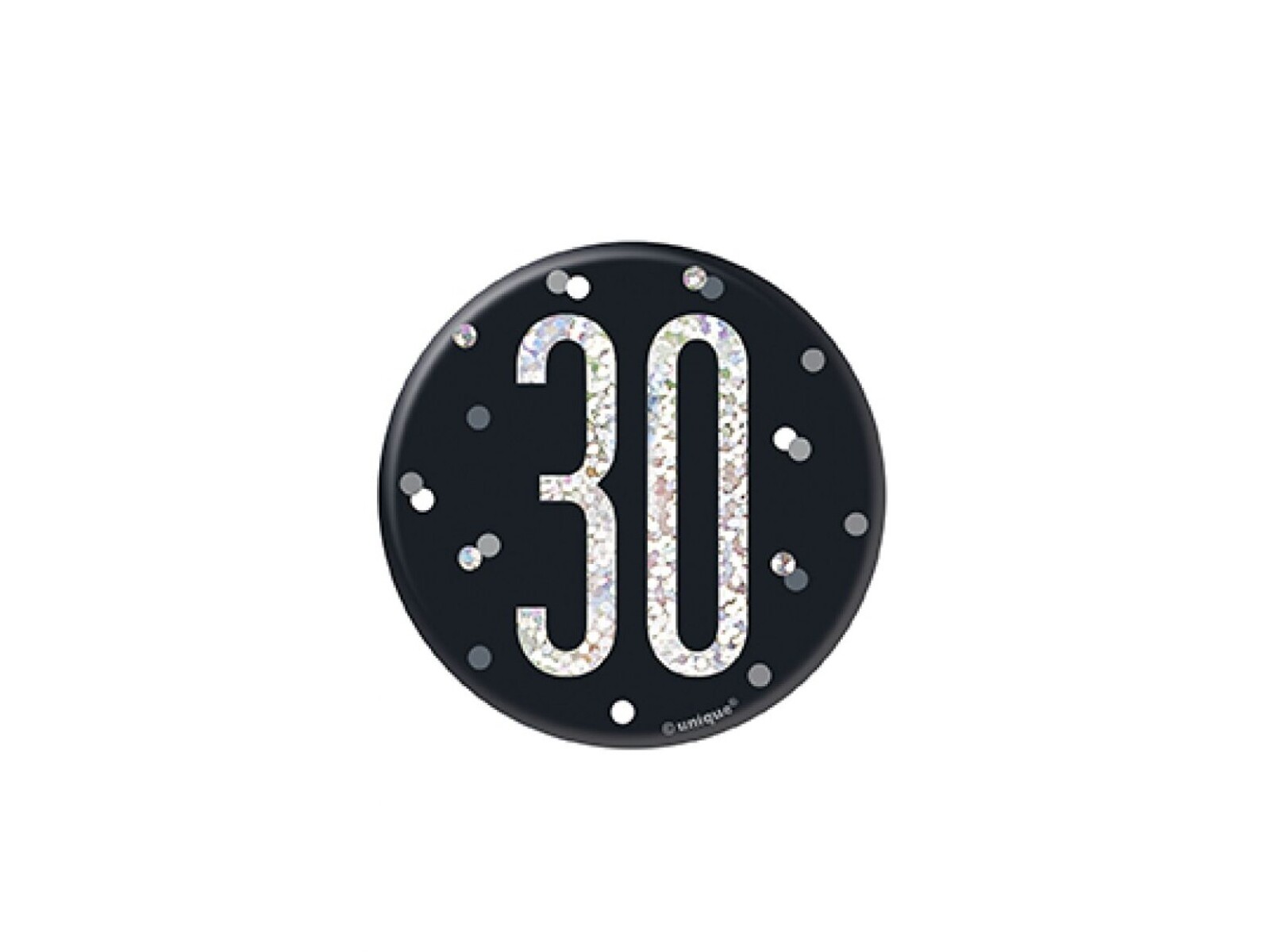 Black Glitz 30 Badge