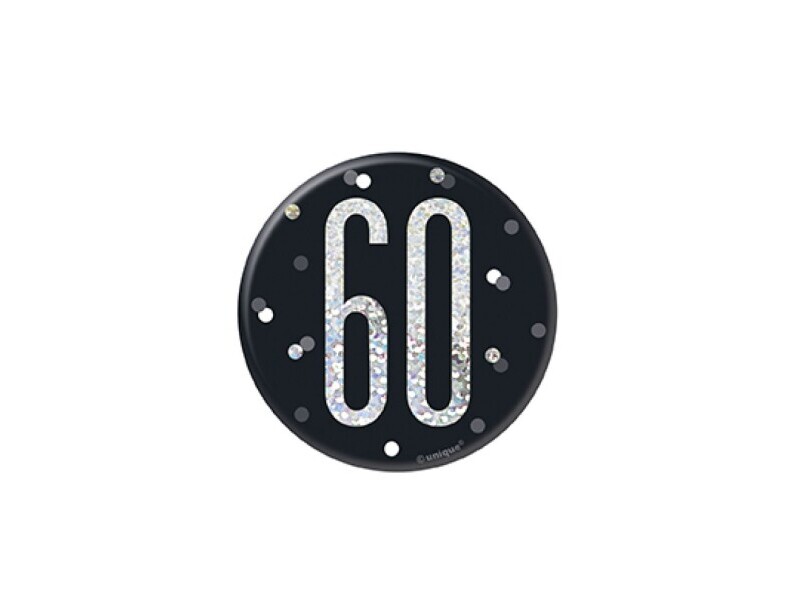 Black Glitz 60 Badge
