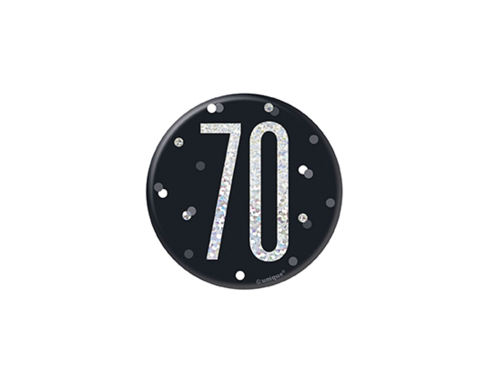 Black Glitz 70 Badge