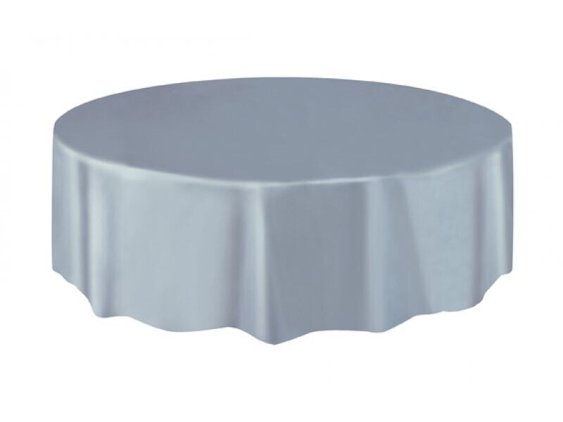 Silver Round Tablecover