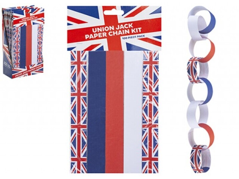 Union Jack flag paper chains