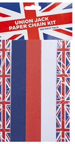 Union Jack flag paper chains
