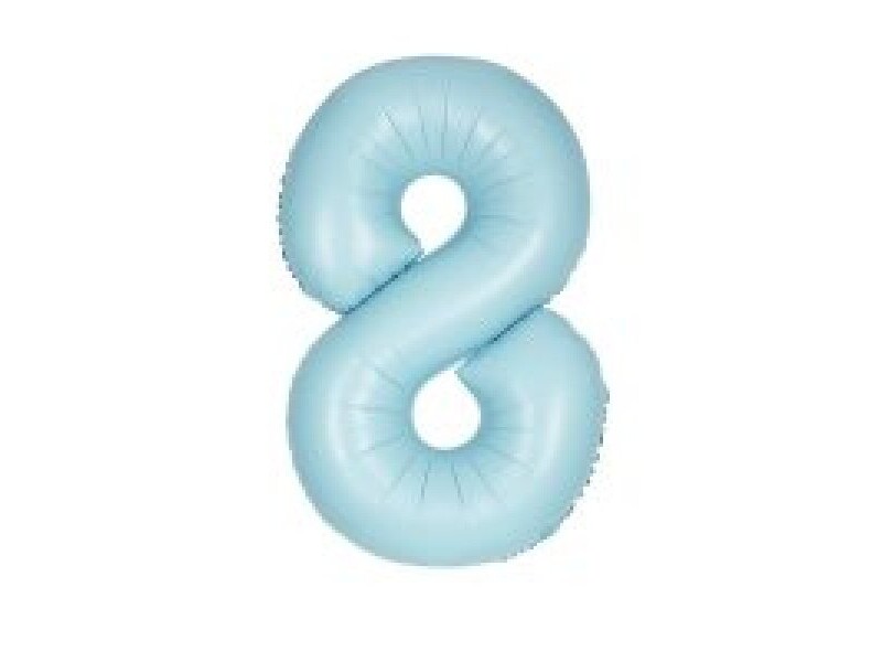 Pastel blue 8 balloon