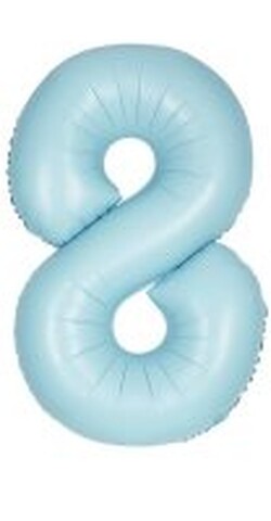 Pastel blue 8 balloon